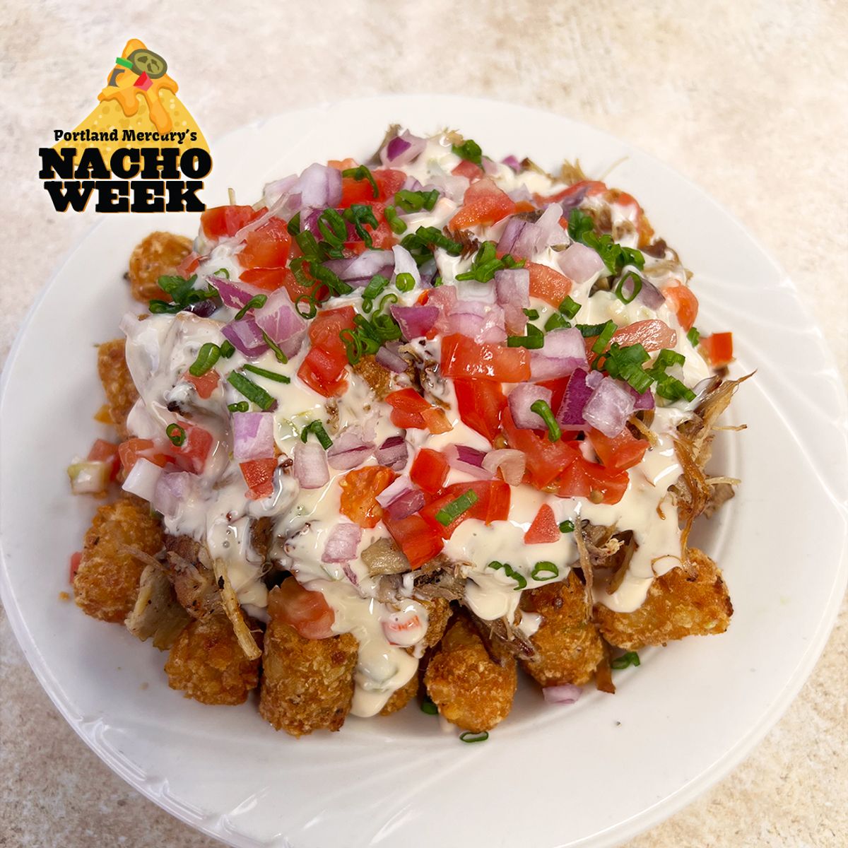 Bucket Pork Totchos at Bucket Brigade Sports Bar & Restaurant in ...