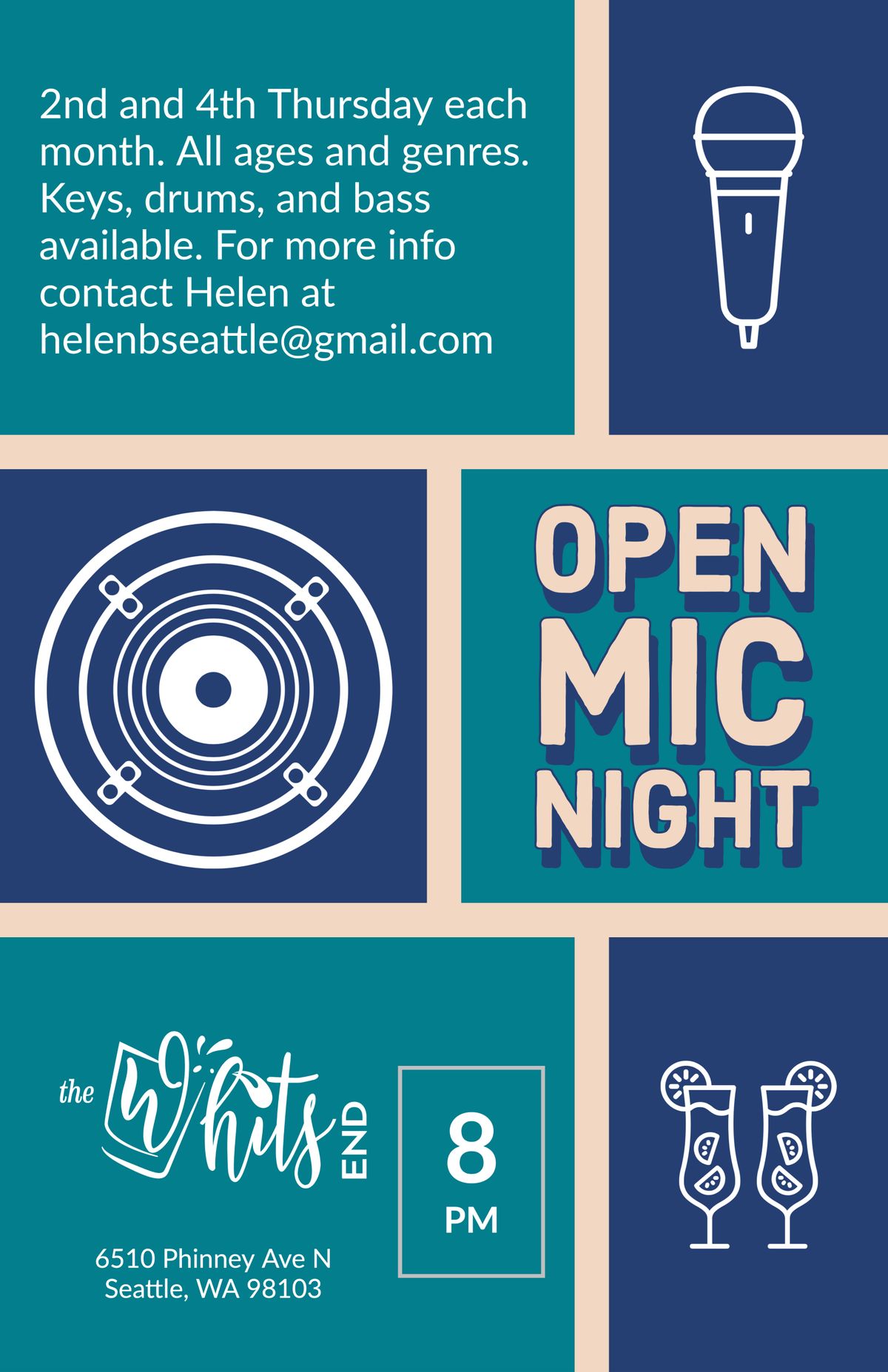 The Whit’s End Open Mic at The Whit's End in Seattle, WA - Multiple ...