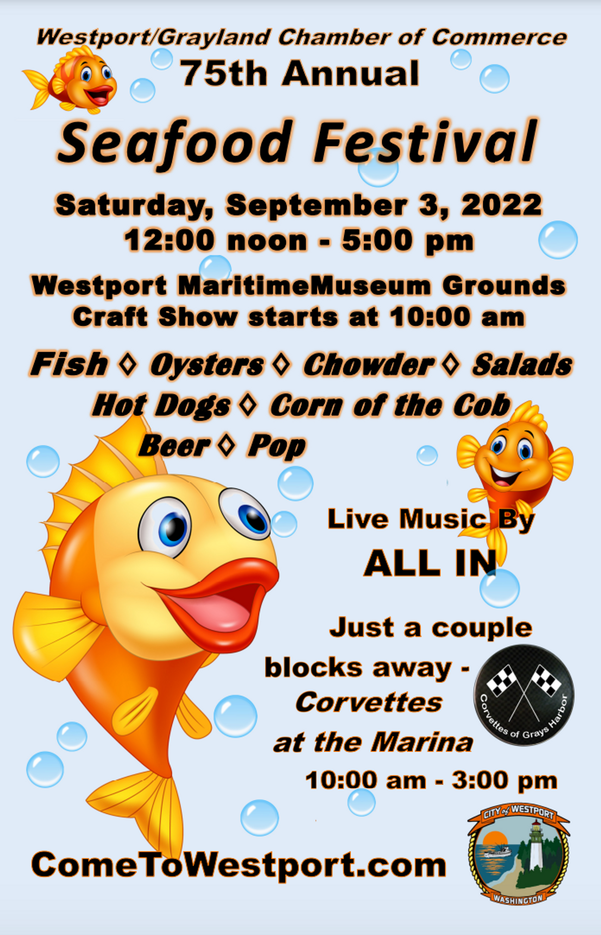Westport / Grayland 75th Annual Seafood Festival - Saturday, September ...