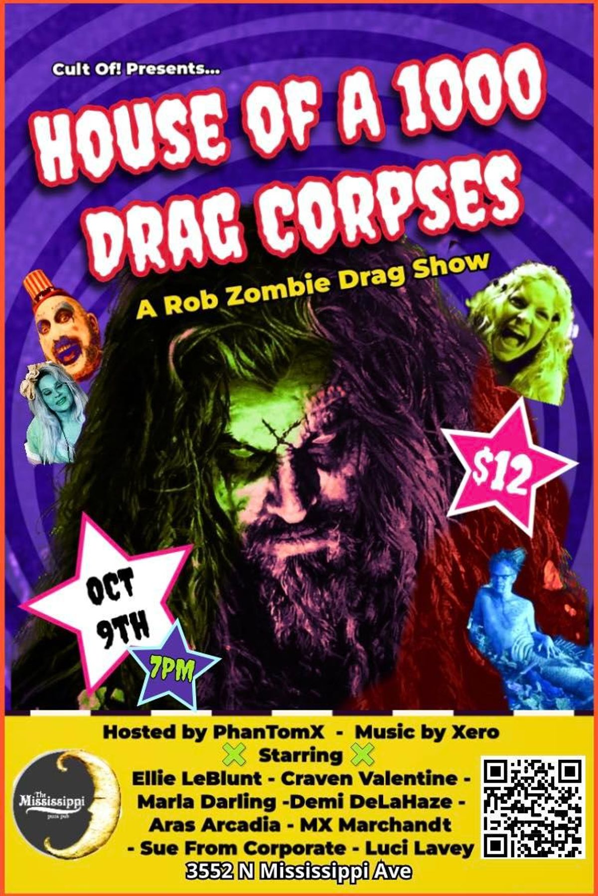 Cult of! House of A 1000 Drag Corpses: A Rob Zombie Drag Show at ...