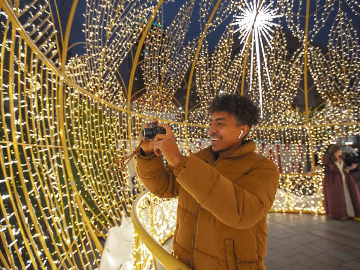 Sparkling Light Sculptures in Downtown Seattle at Westlake Park in ...