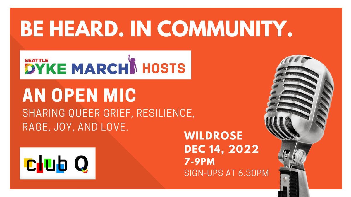 Open Mic Night at Wildrose in Seattle, WA - Wednesday, December 14 ...