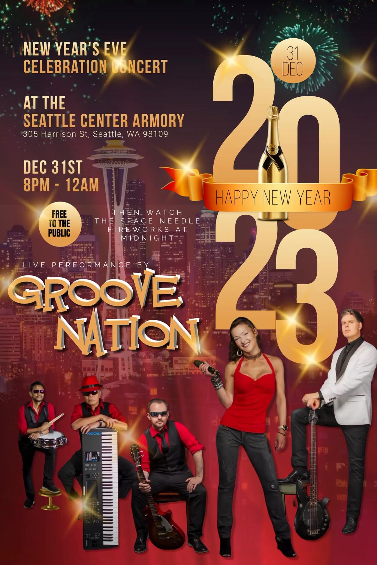 New Year's Eve Concert with Groove Nation at Seattle Center Armory in ...