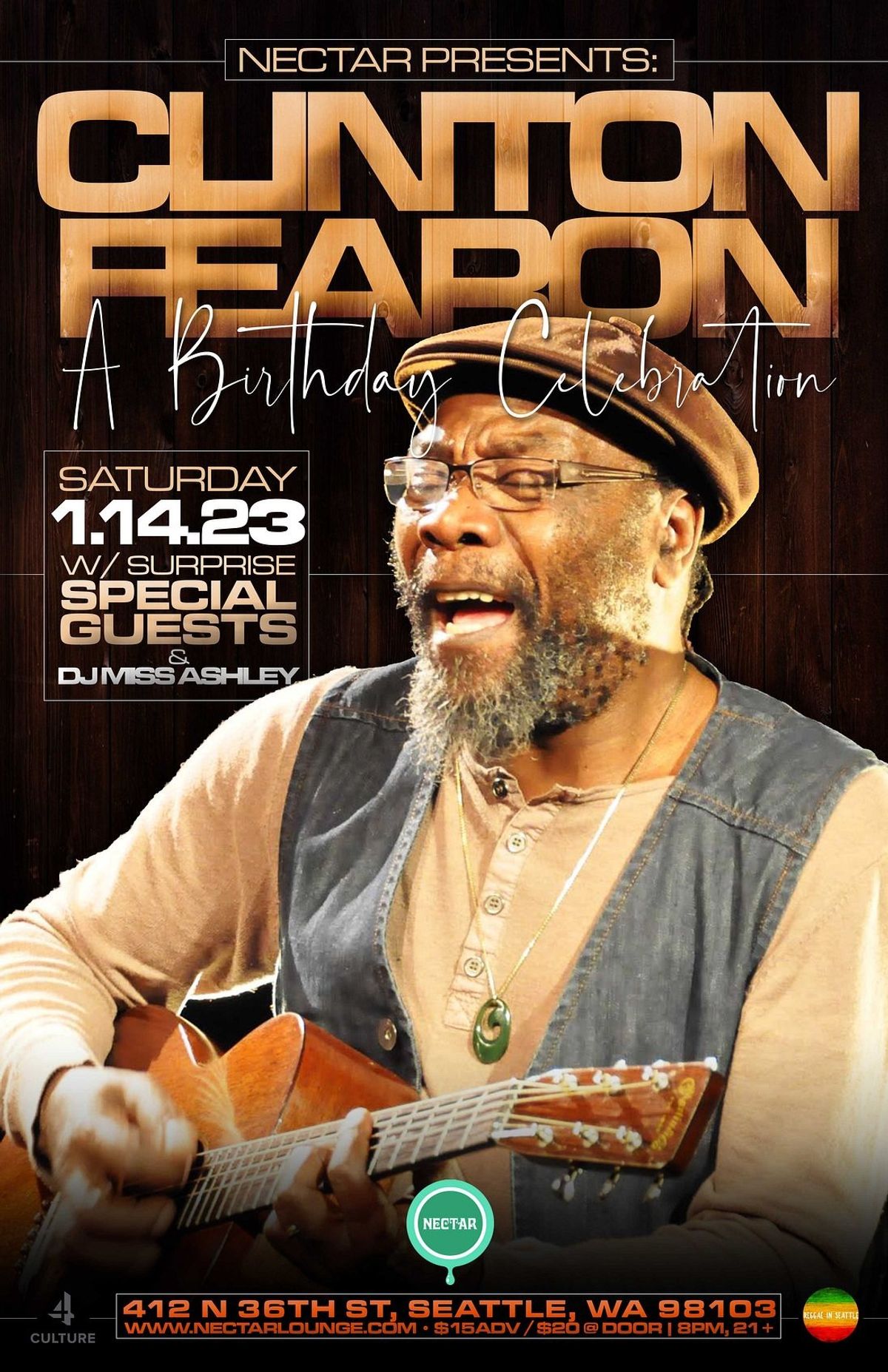 Clinton Fearon: A Birthday Celebration at Nectar Lounge in Seattle, WA ...