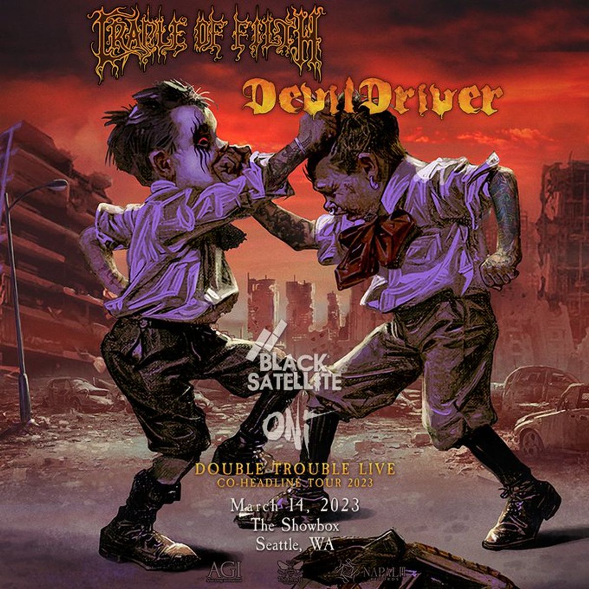 Cradle of Filth + DevilDriver: Double Trouble Live Tour at The Showbox in Seattle, WA - Tuesday ...