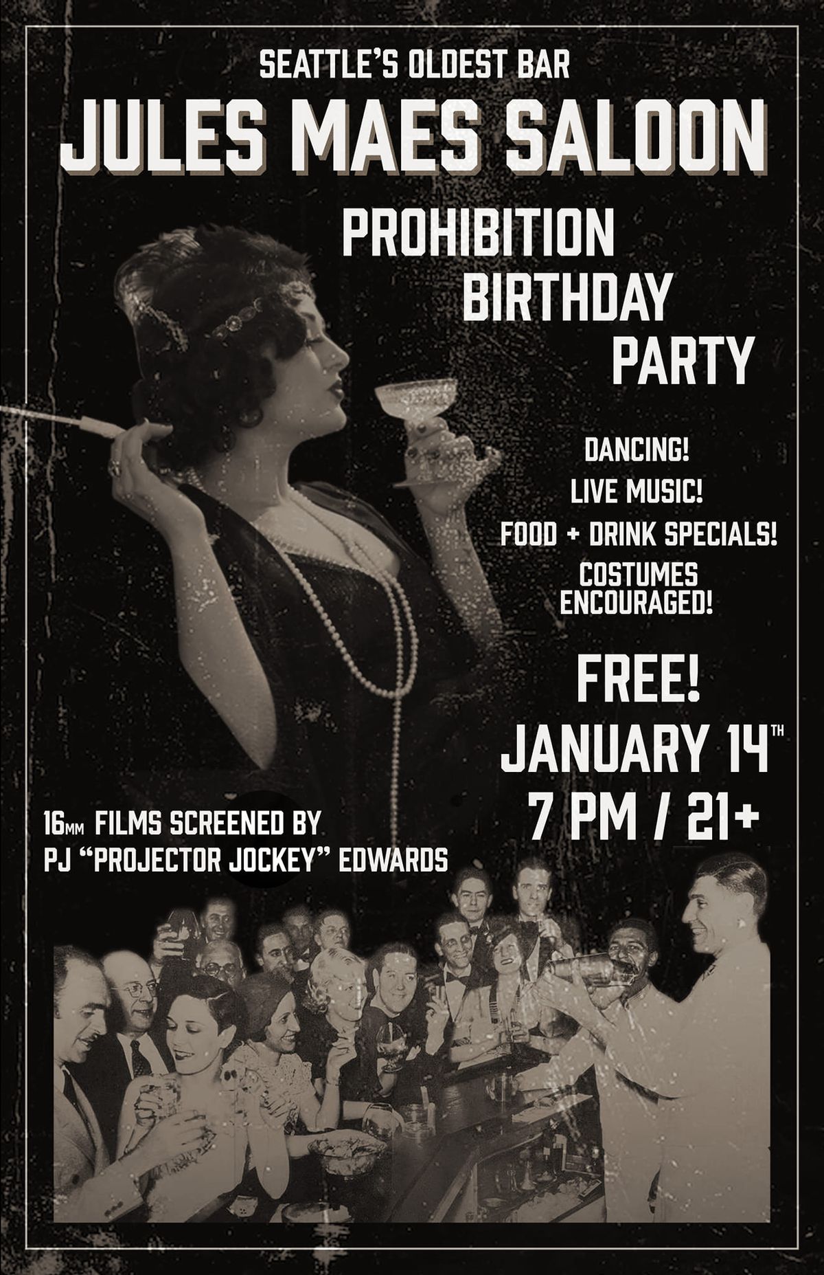 Jules Maes Saloon Prohibition Birthday Party at Jules Maes Saloon in ...