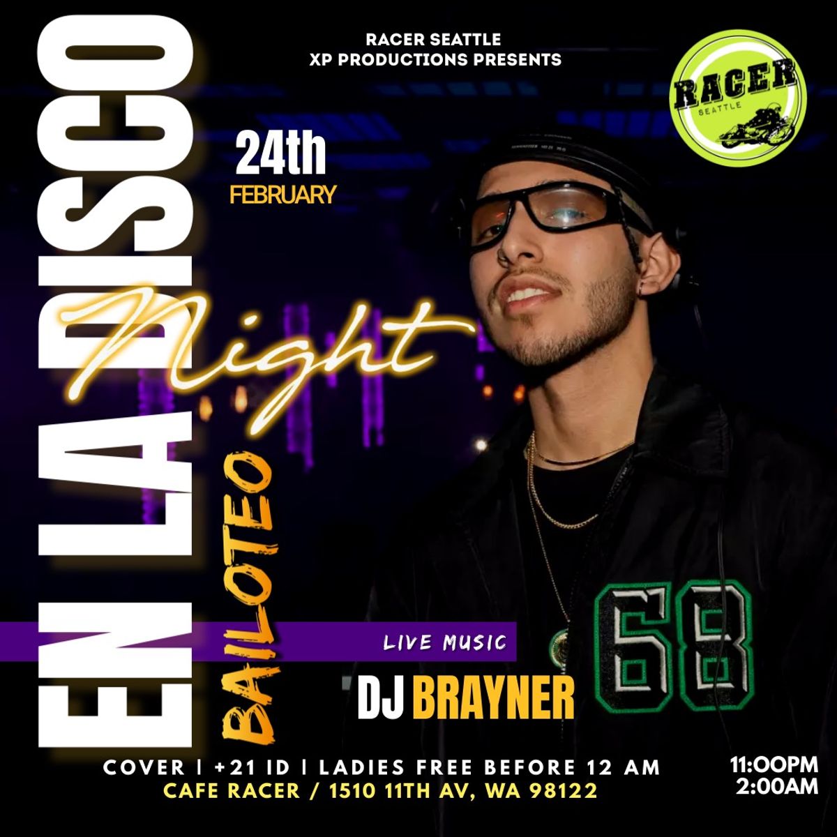 En La Disco with DJ Brayner at Cafe Racer in Seattle, WA - Friday ...