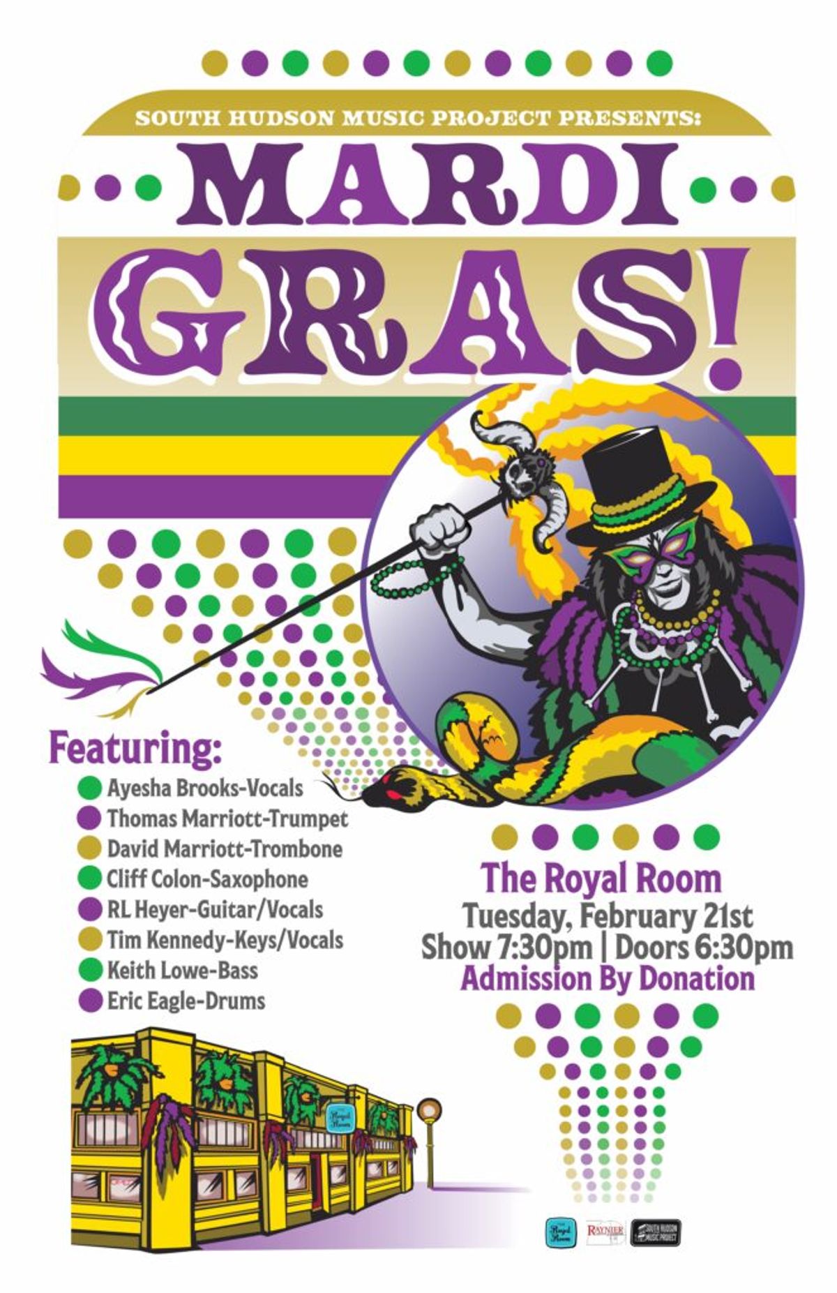 South Hudson Music Project Presents: Mardi Gras at The Royal Room in ...
