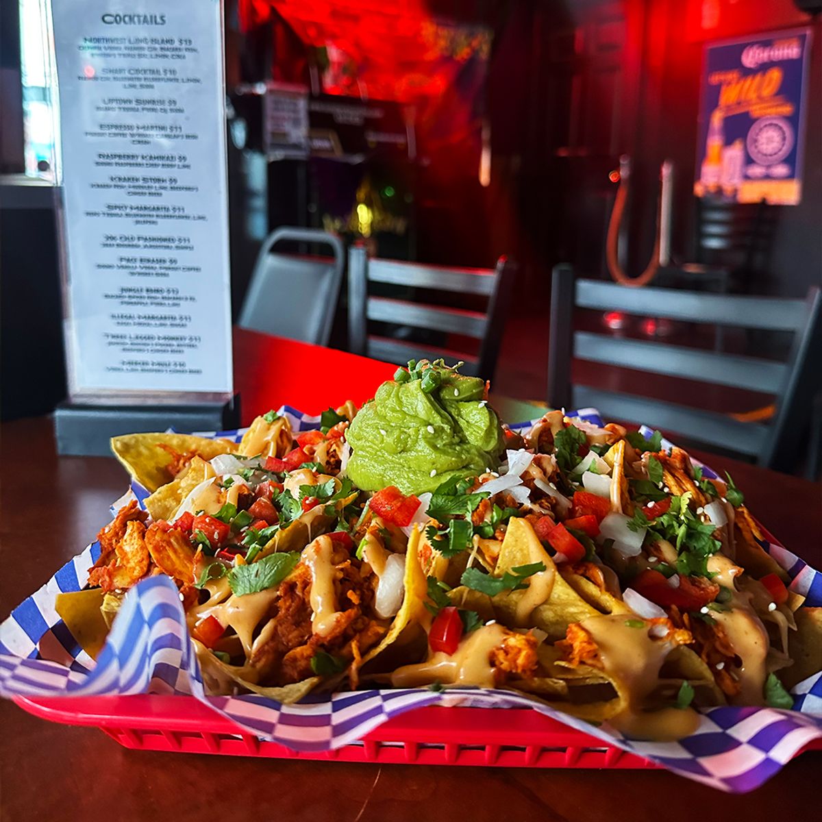 Korean Chicken Nachos at Ozzie's in Seattle, WA - Every day, through ...