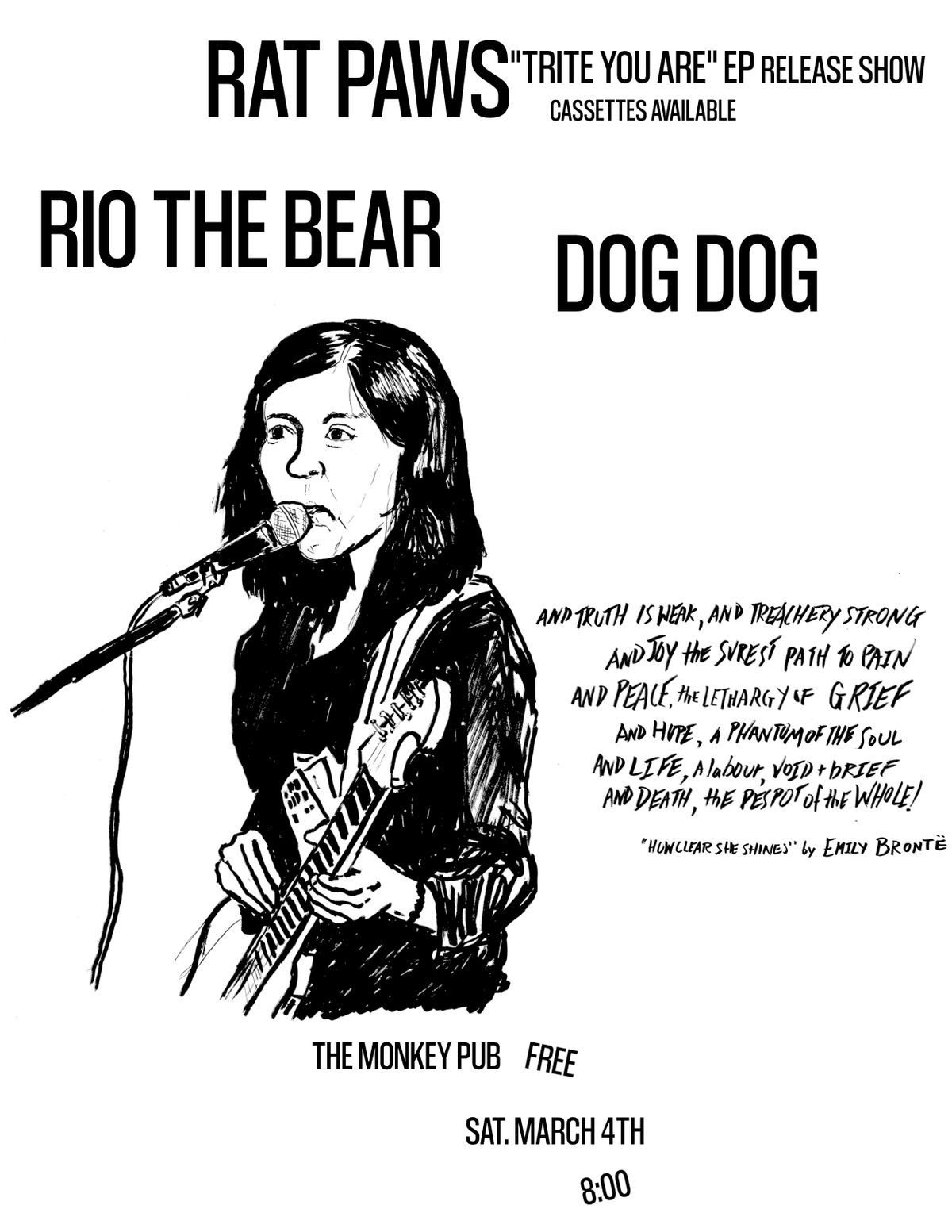 Rat Paws, Rio the Bear, and Dog Dog at Monkey Pub in Seattle, WA ...