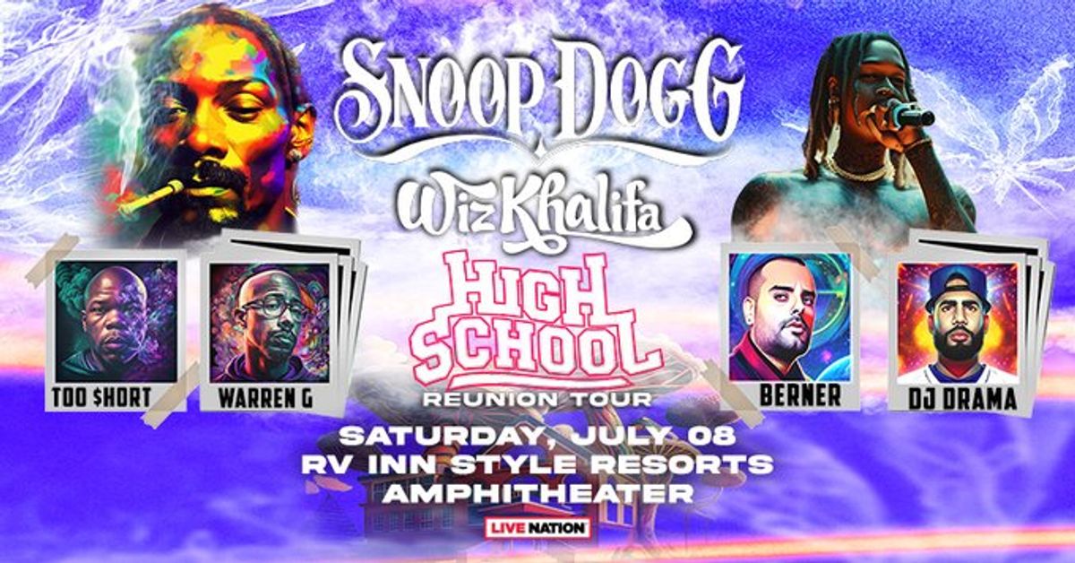 Snoop Dogg, Wiz Khalifa, Too $hort, and More: High School Reunion Tour at Cascades Amphitheater ...
