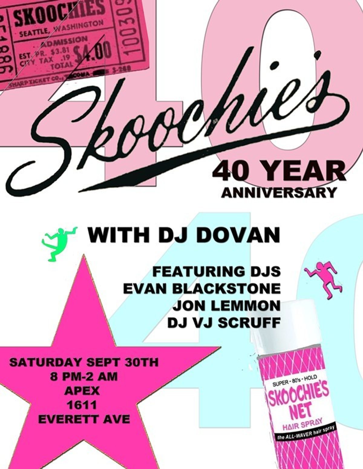 Skoochies 40th Anniversary Dance Party at Kings Hall in Seattle, WA ...