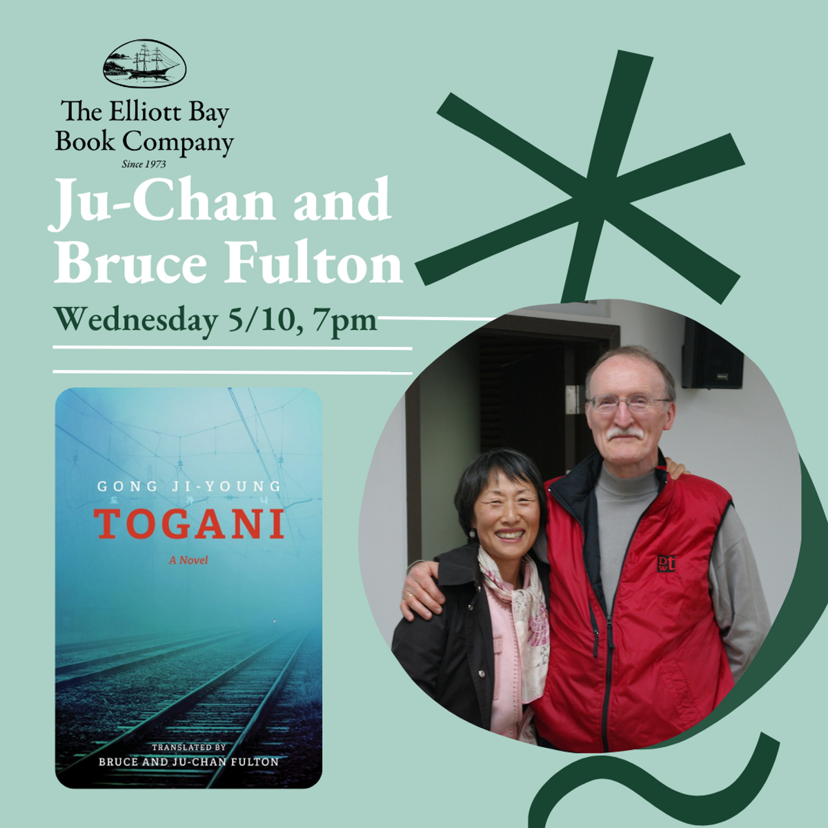 Ju-Chan and Bruce Fulton at Elliott Bay Book Company in Seattle, WA - Wednesday, May 10, 2023 ...