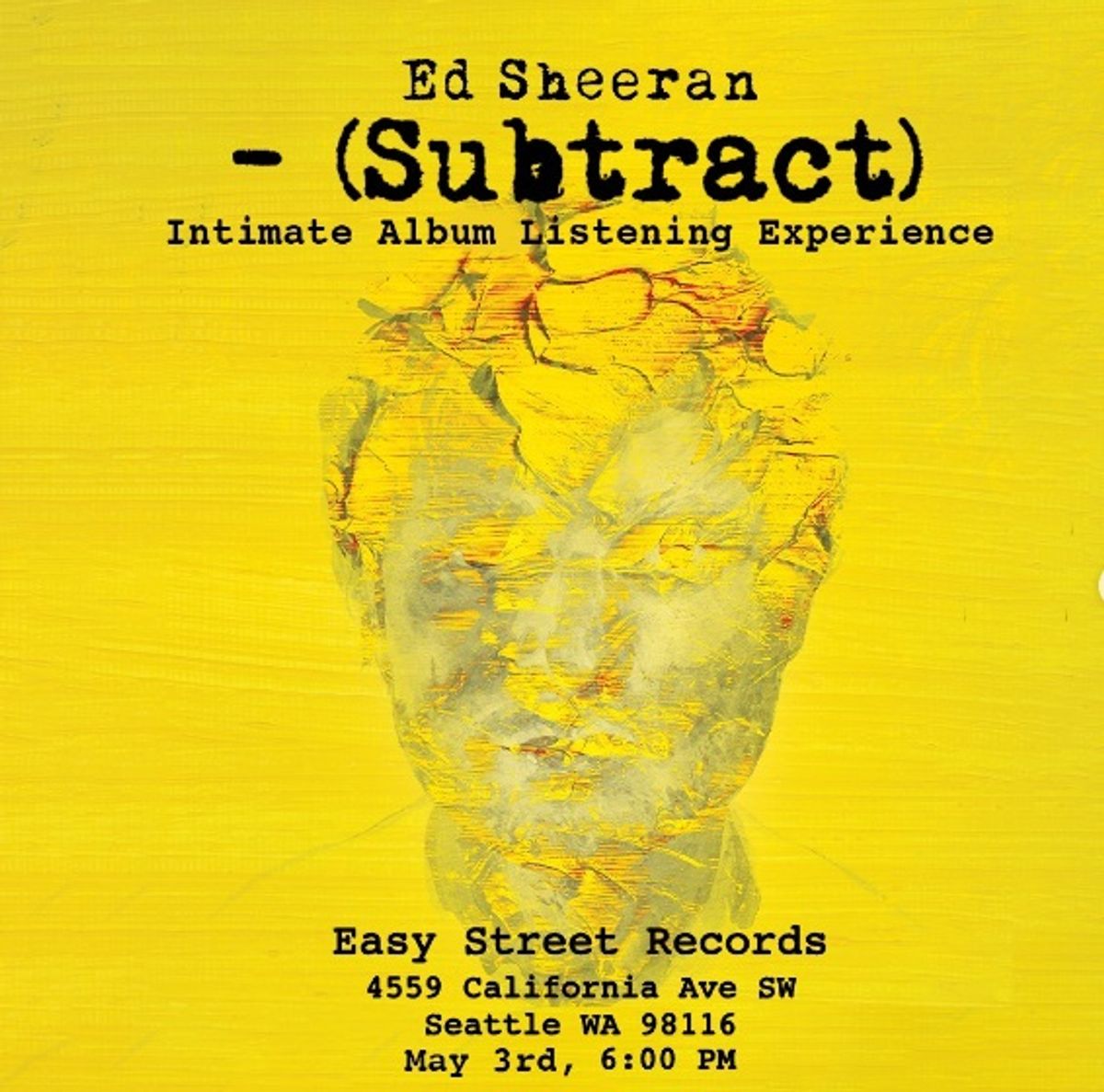 Ed Sheeran "Subtract" Listening Party at Easy Street Records in Seattle ...