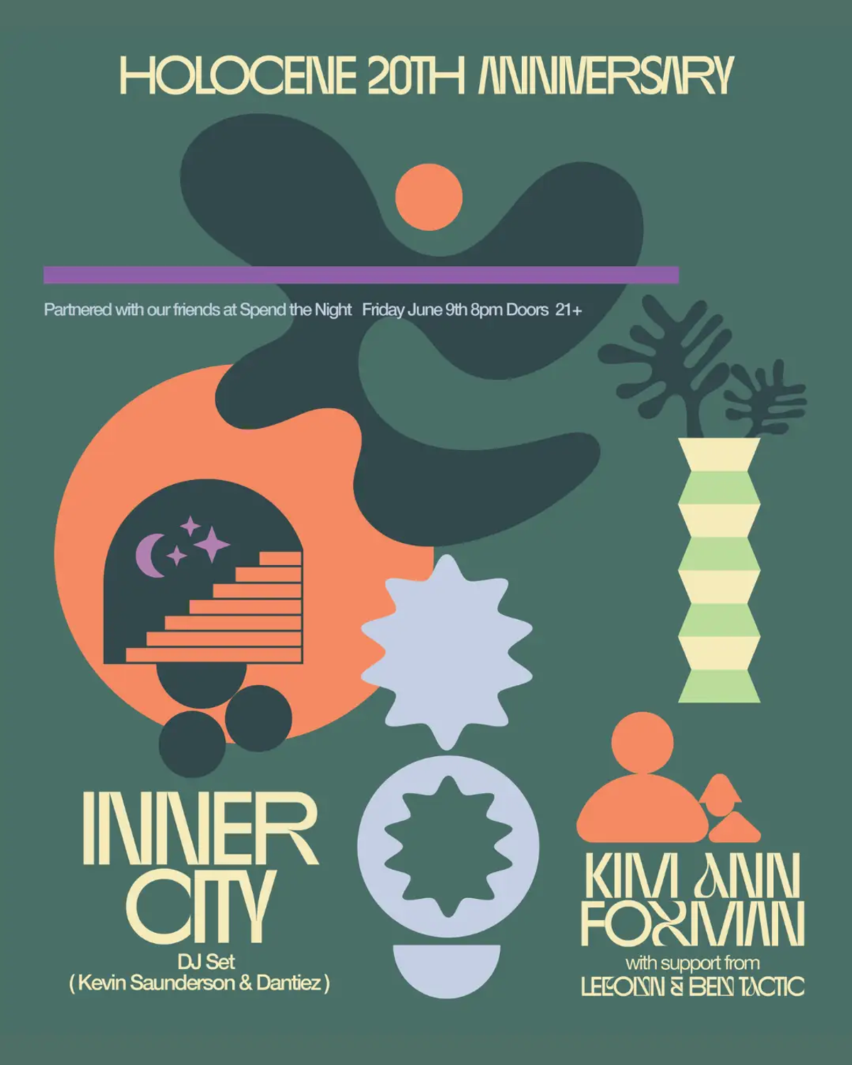 Holocene's 20 Year Anniversary: Inner City, Kim Ann Foxman, Ben Tactic ...