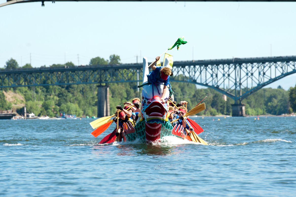 Portland Rose Festival Dragon Boat Race at Tom McCall Waterfront Park ...