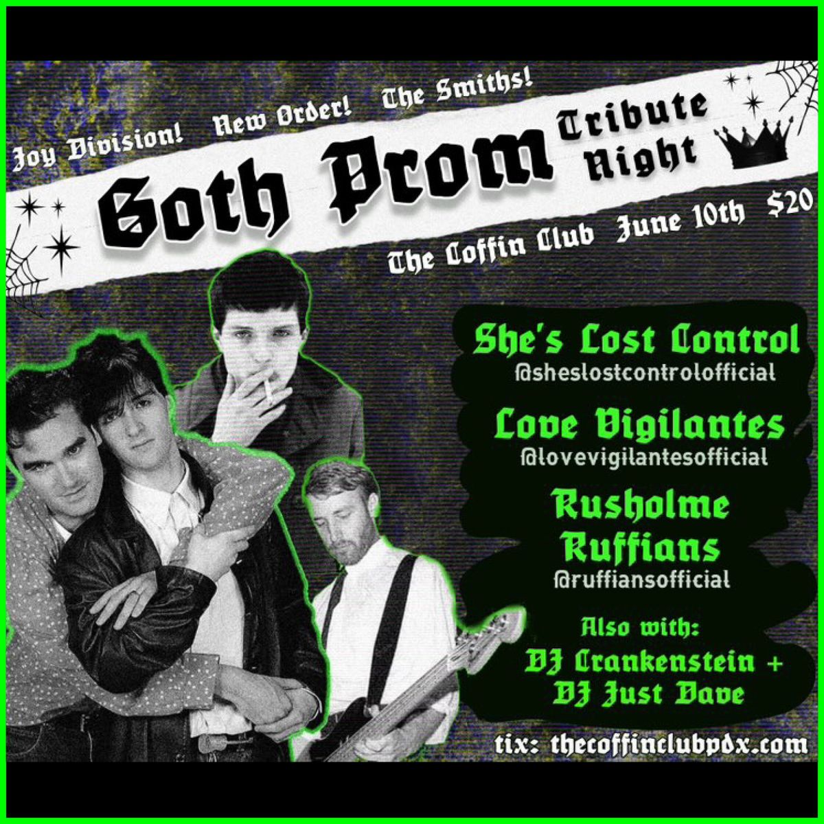 Goth Prom: '80s Tribute Night at Coffin Club in Portland, OR - Saturday ...