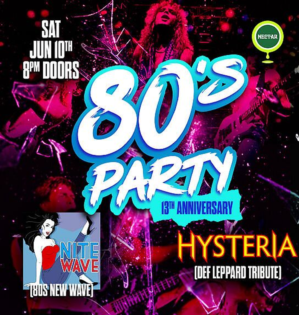 '80s Party: Nite Wave with Hysteria at Nectar Lounge in Seattle, WA ...
