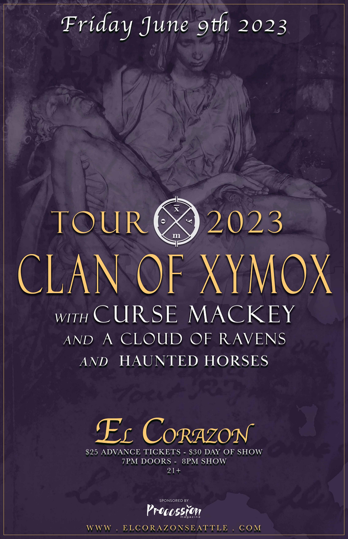 Clan of Xymox, Curse Mackey, A Cloud Of Ravens, and Haunted at El ...
