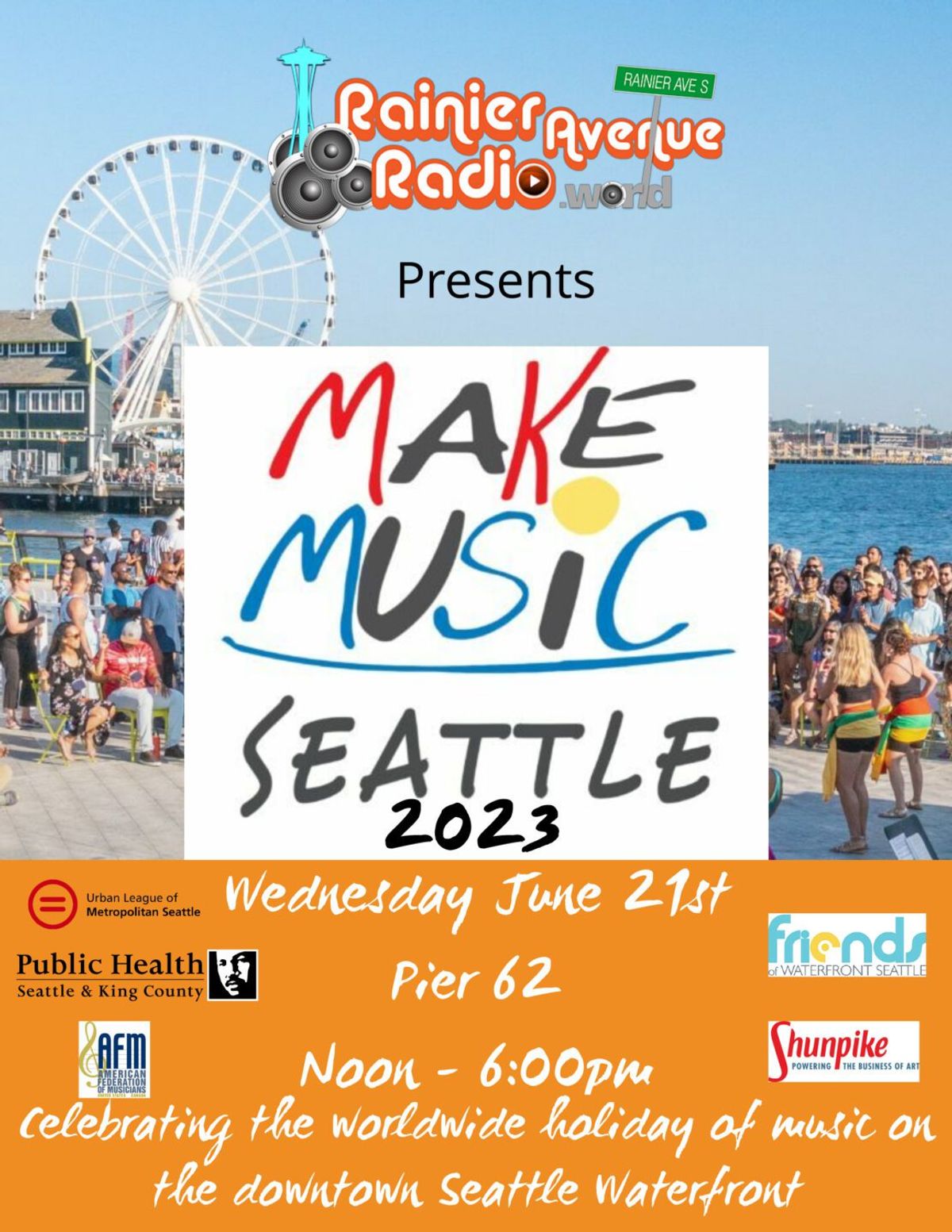 Make Music Day 2023 at Pier 62 in Seattle, WA - Wednesday, June 21 ...