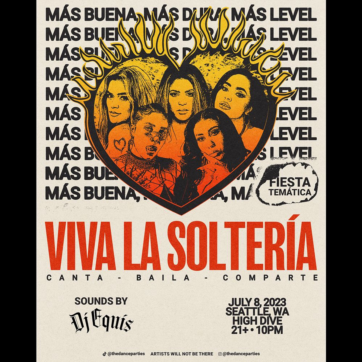 Viva La Soltería: Shakira x Karol G x Más Dance Party) at High Dive in ...