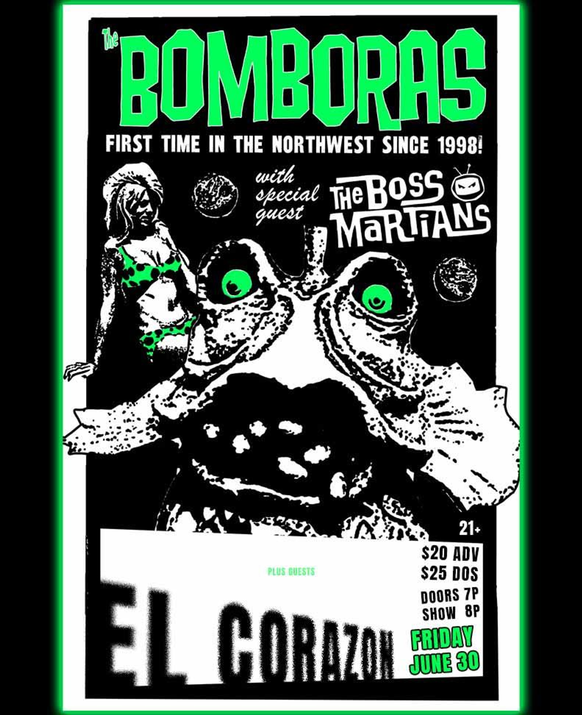 The Bomboras, The Boss Martians, MuerteMen, and The Desolate Coast at ...
