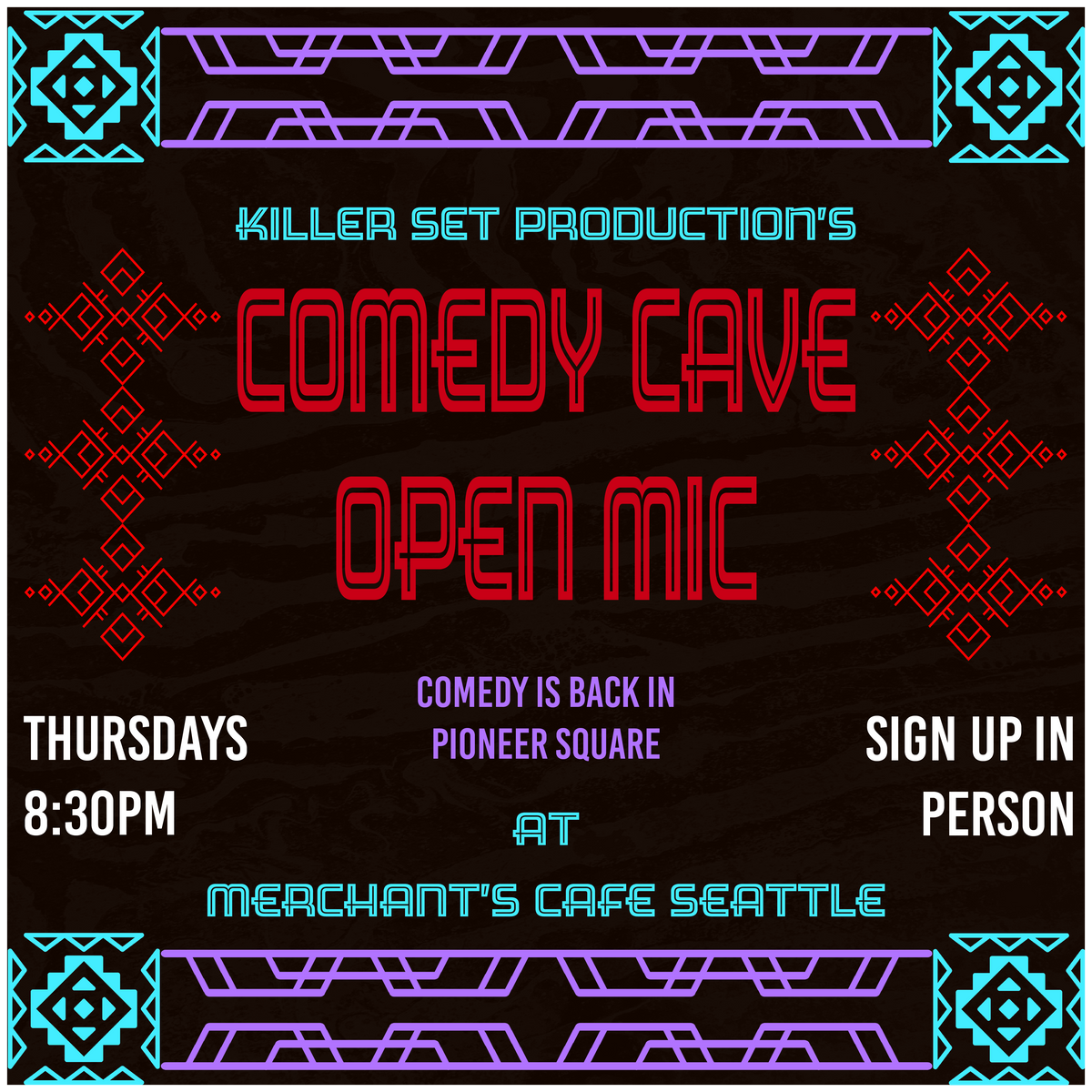 Comedy Cave: Local Comedy Night at Merchant's Cafe in Seattle, WA ...