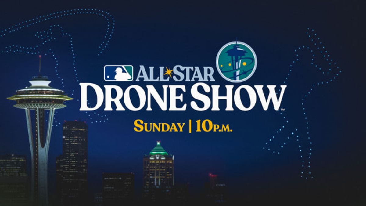 MLB All-Star Drone Show at Seattle Center in Seattle, WA - Sunday, July ...