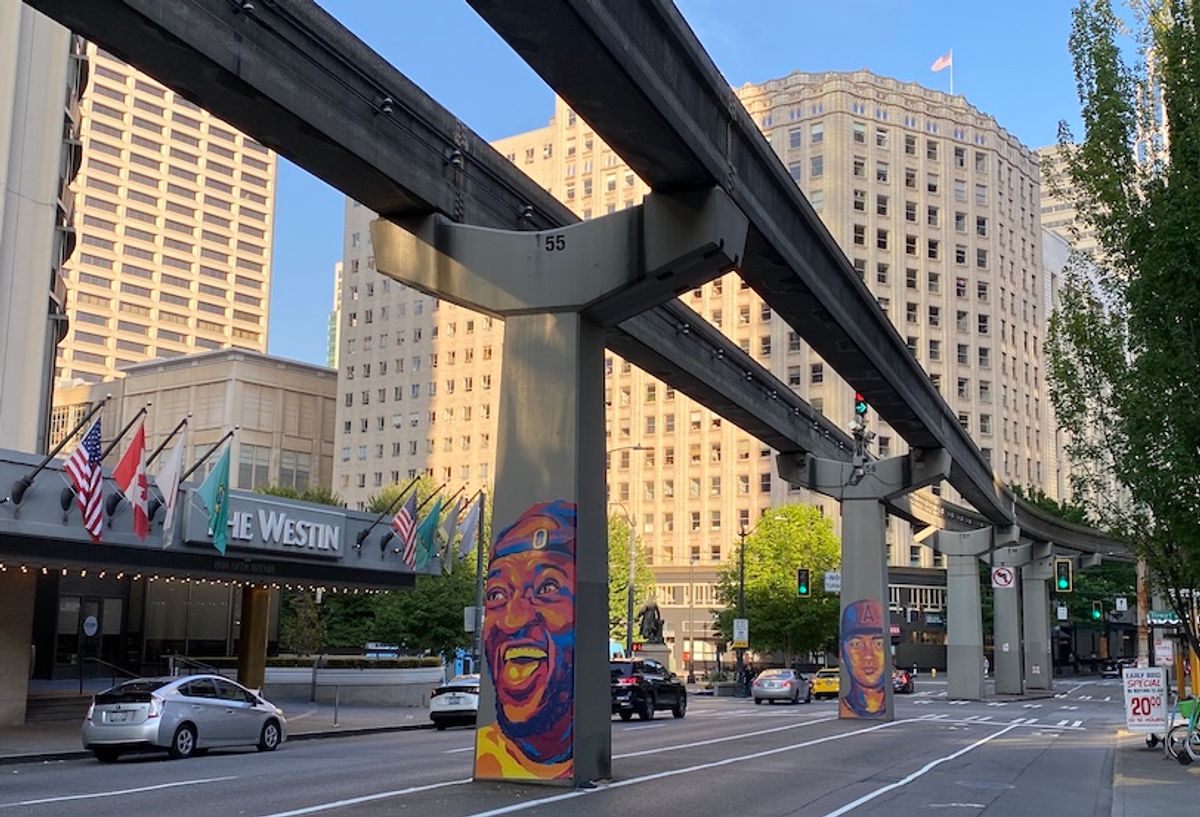 MLB All-Star Murals at Seattle Center Monorail Station in Seattle, WA ...