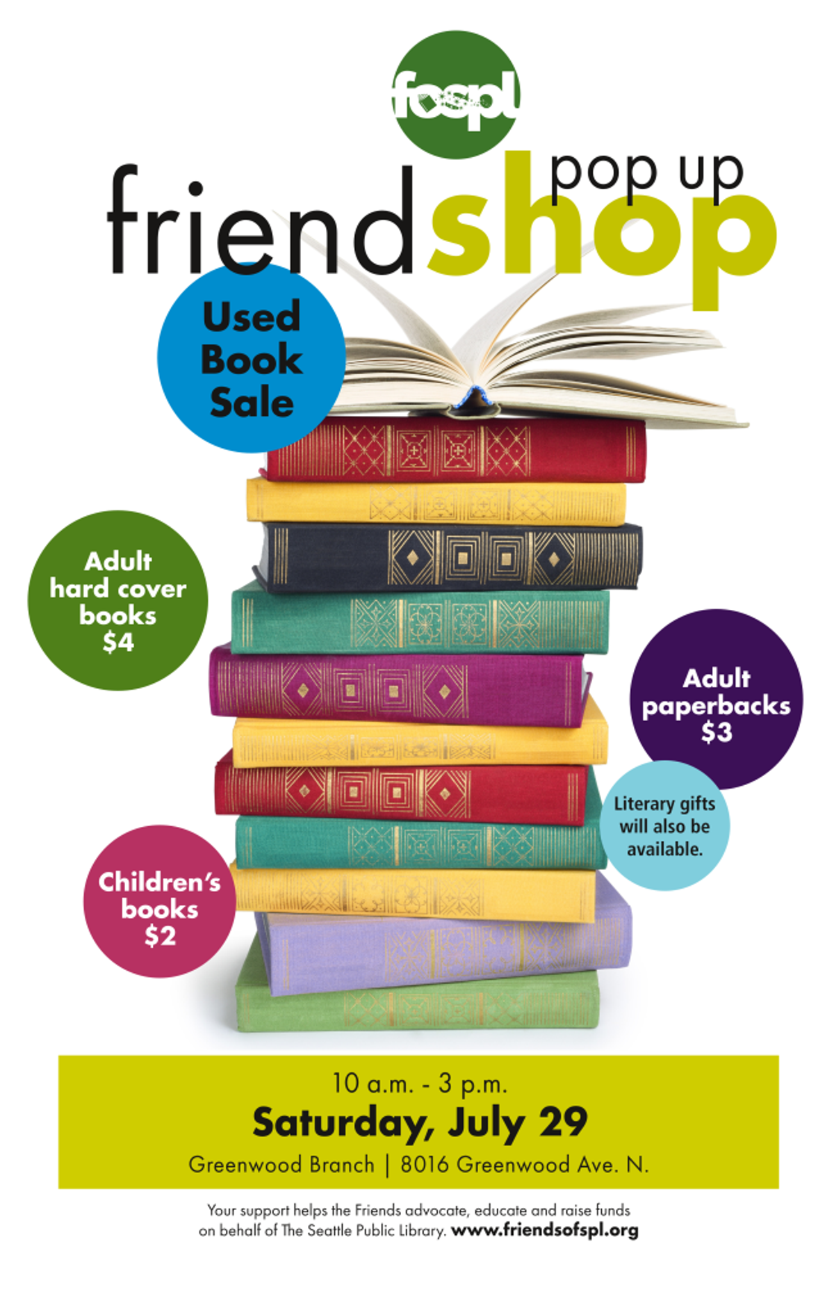 Pop Up Used Book Sale at Seattle Public Library, Greenwood Branch in ...