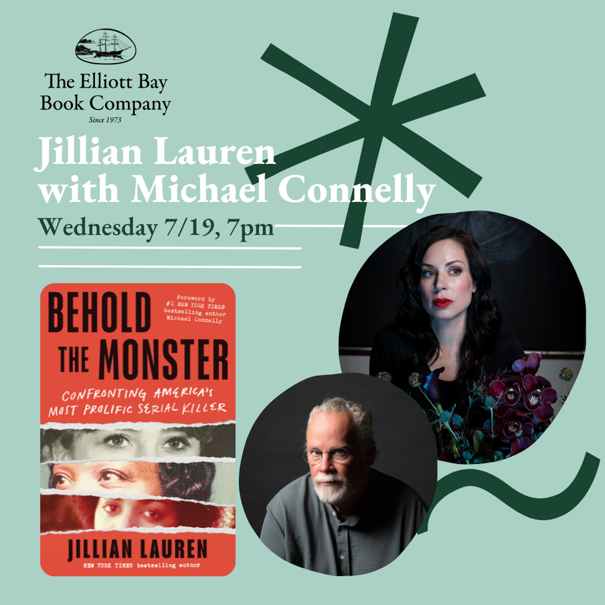 Jillian Lauren with Michael Connelly at Elliott Bay Book Company in ...