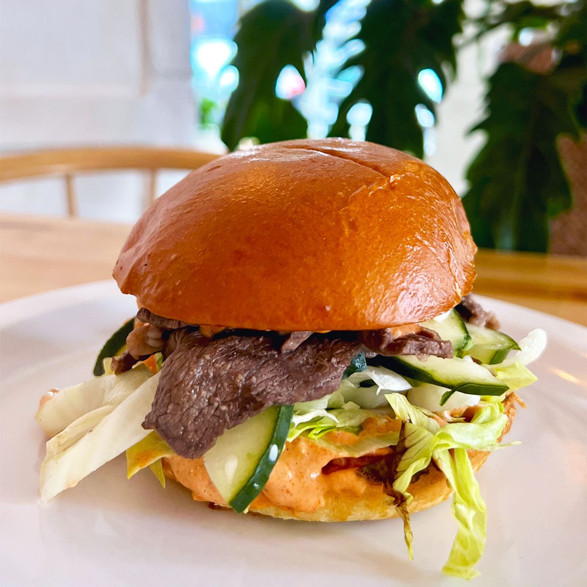 Beef Shawarma Burger at Barbur World Foods in Portland, Oregon - Every ...