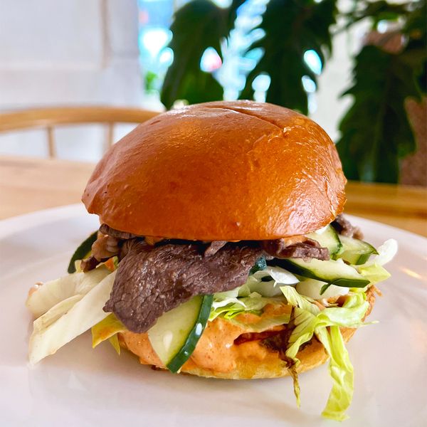 Beef Shawarma Burger at Barbur World Foods in Portland, Oregon - Every ...