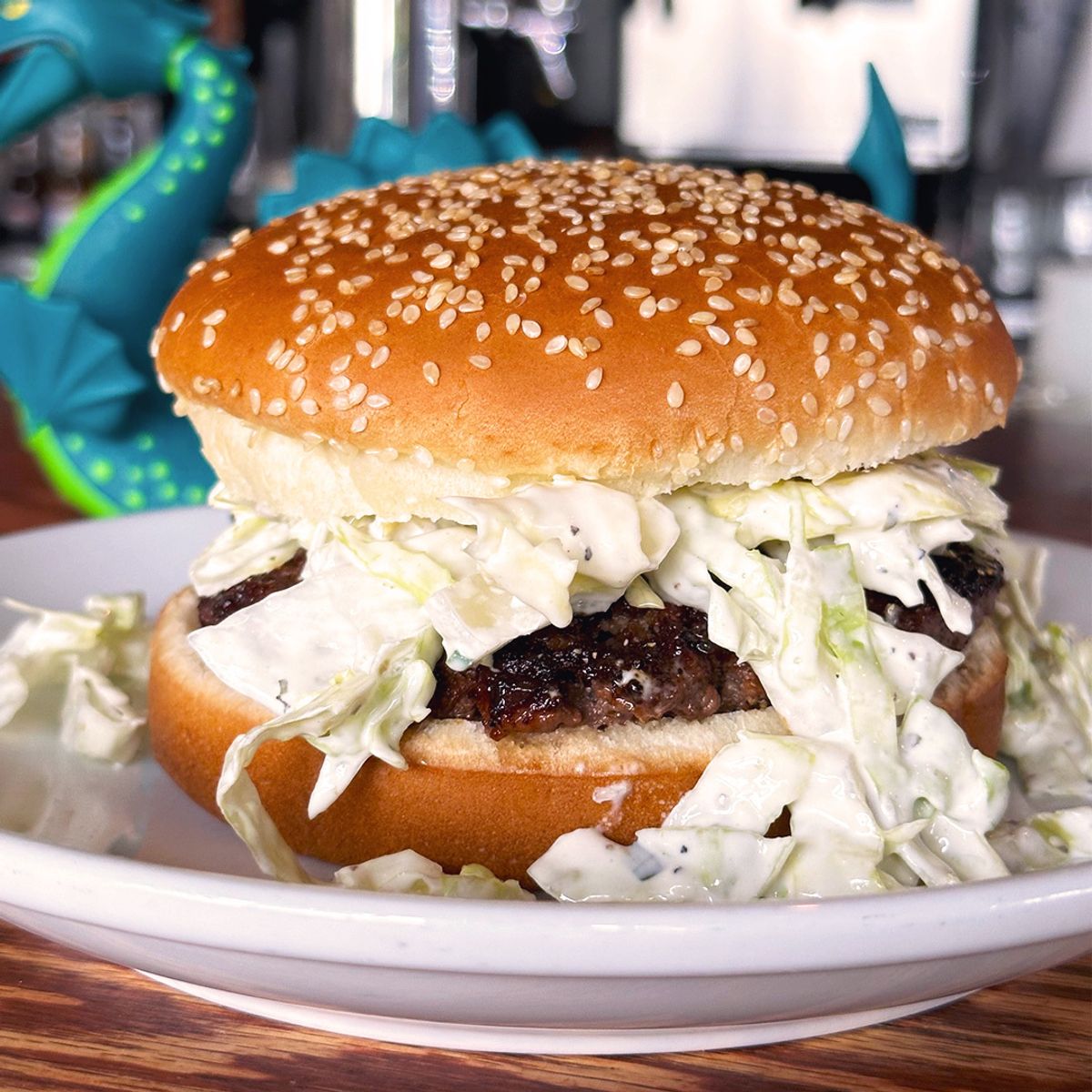 Caesar Burger at Reverend's BBQ in Portland, Oregon - Every day ...