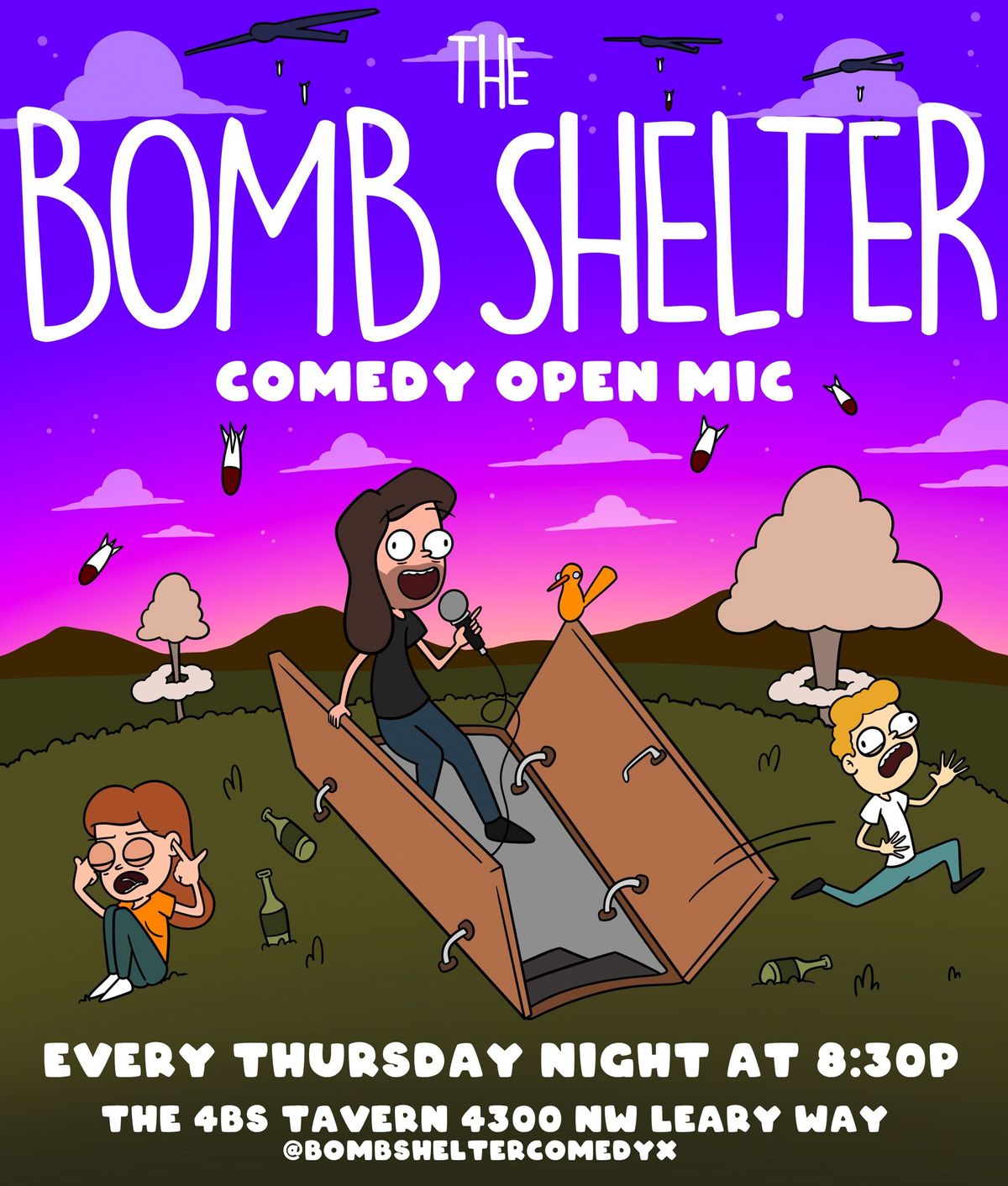 Bomb Shelter Open Mic Comedy Night at 4Bs Tavern in Seattle, WA - Every ...