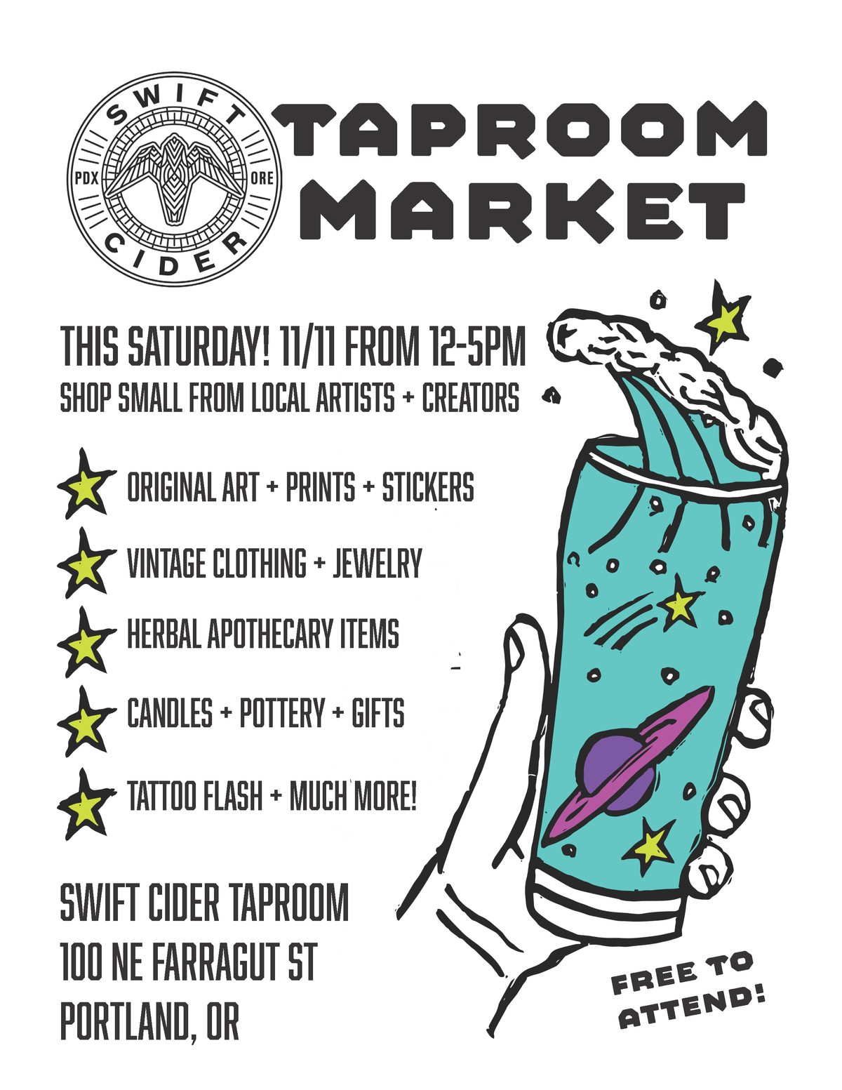 Swift Cider Taproom Market at Swift Cider in Portland, Oregon ...