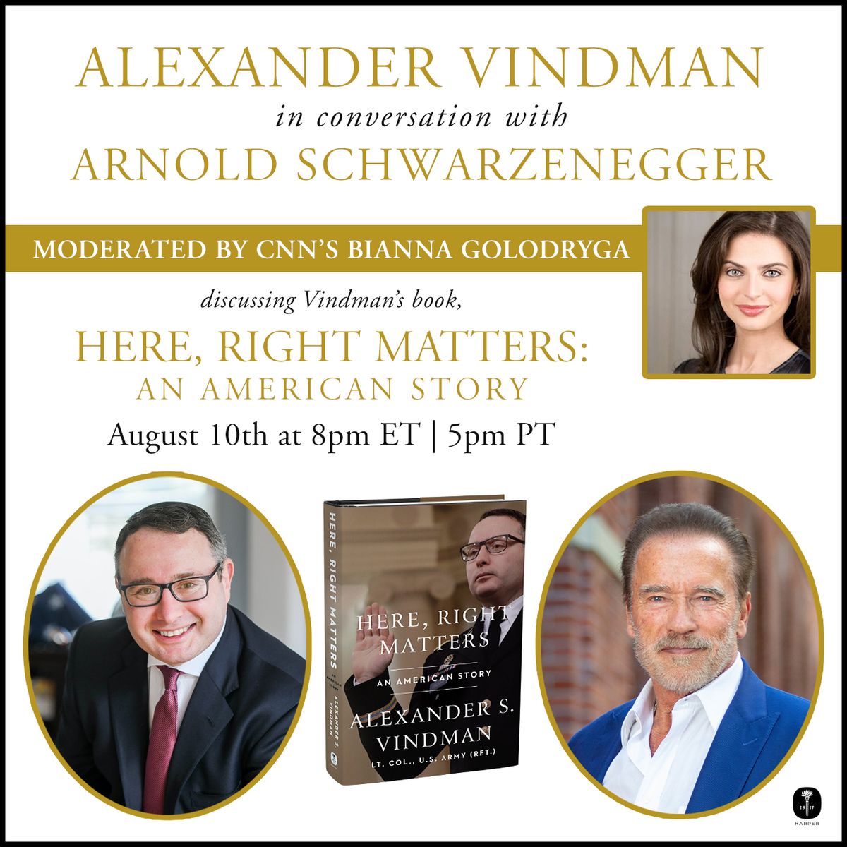 Alexander Vindman in conversation with Arnold Schwarzenegger at Third ...