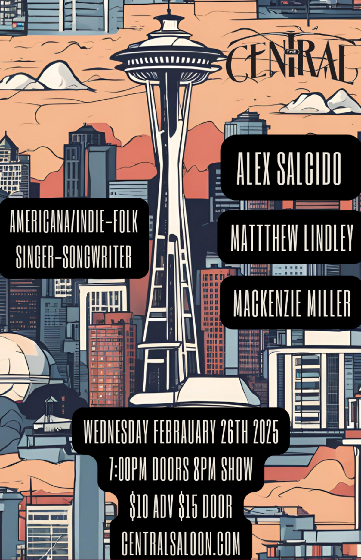 Alex Salcido, Matthew Lindley, and Mackenzie Miller at Central Saloon ...