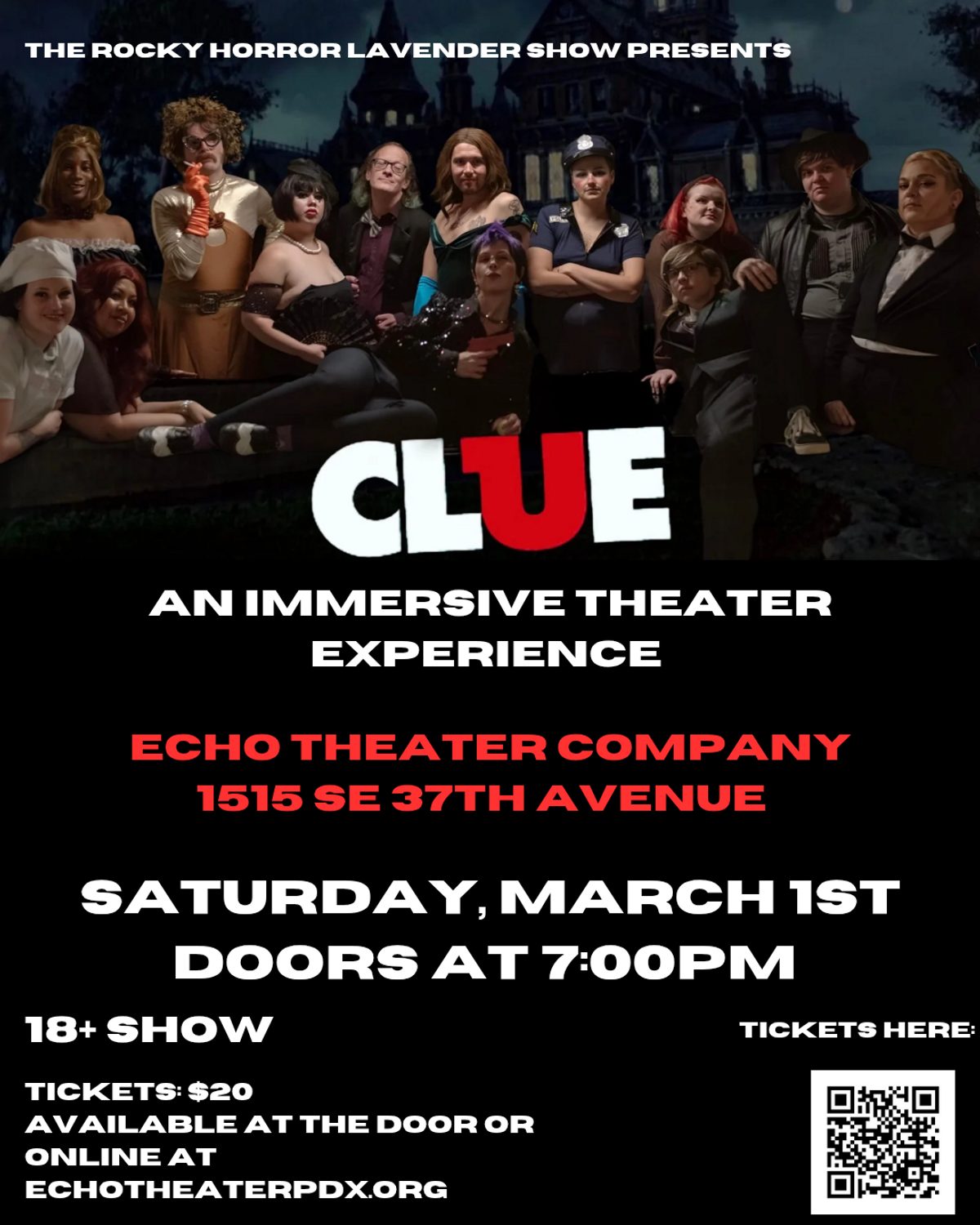 The Rocky Horror Lavender Show presents Clue: An Immersive Theater Experience at Echo Theater in ...