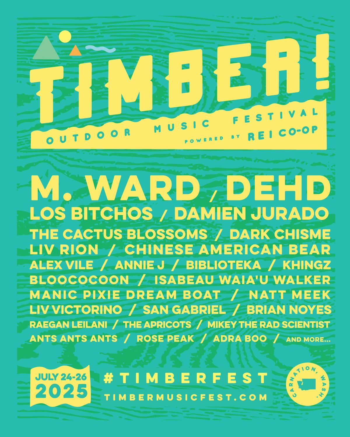 Timber! Outdoor Music Festival 2025 at Tolt-MacDonald Park in Carnation ...