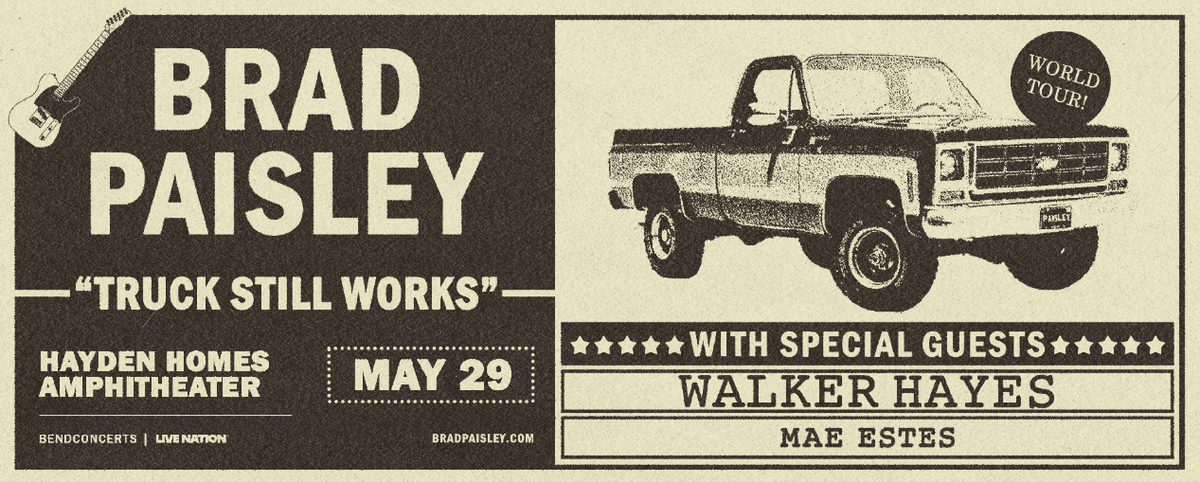 Brad Paisley: Truck Still Works World Tour at Hayden Homes Amphitheater ...