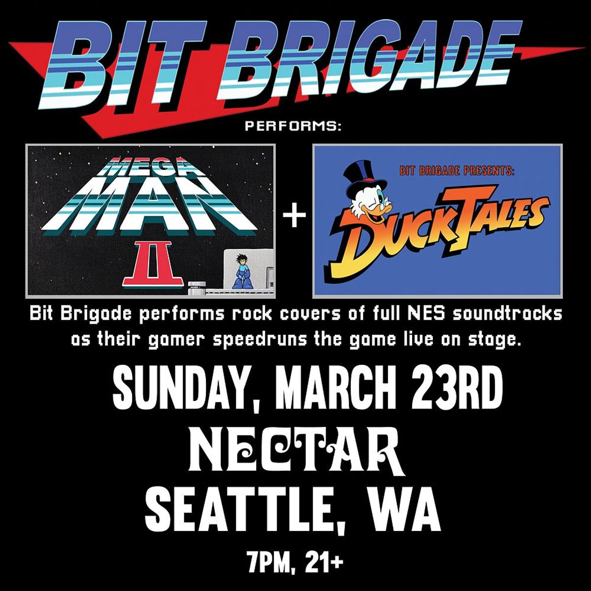 Bit Brigade: "Mega Man II" + "DuckTales" Live at Nectar Lounge in ...