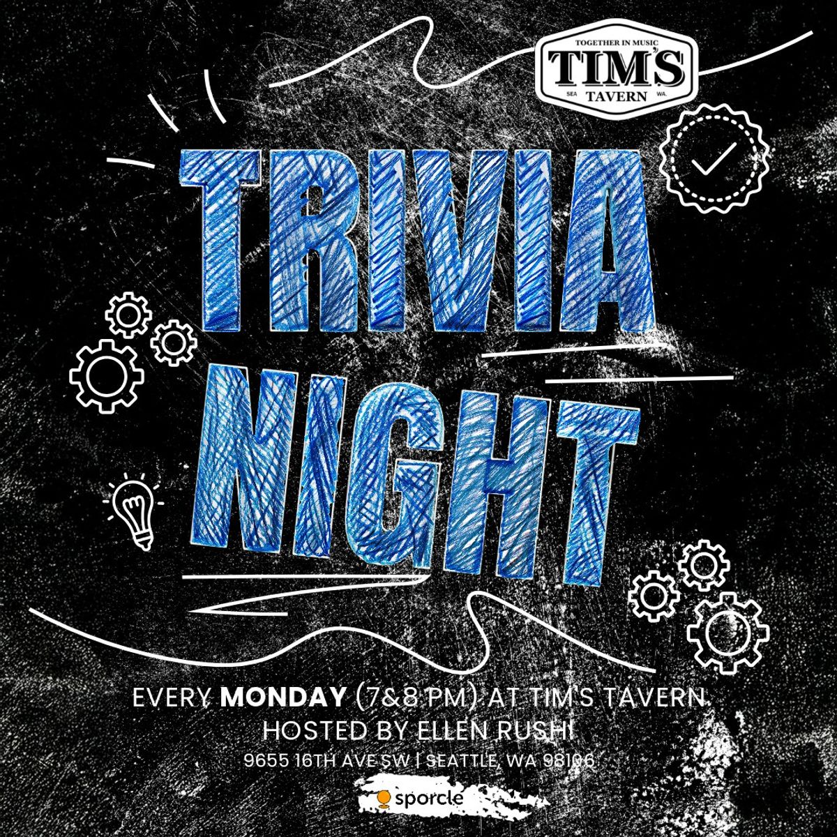 Tim's Tavern Pub Quiz Trivia at Tim's Tavern in Seattle, WA - Every ...