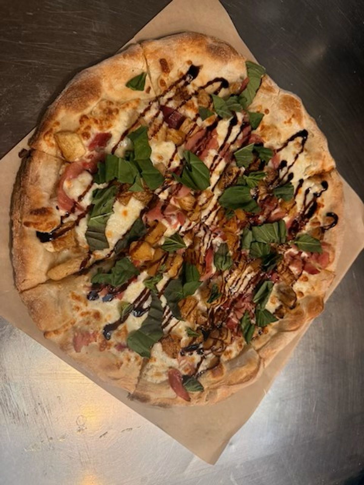 Pineapple Prosciutto Delight Pizza at Brix Tavern in Portland, OR ...
