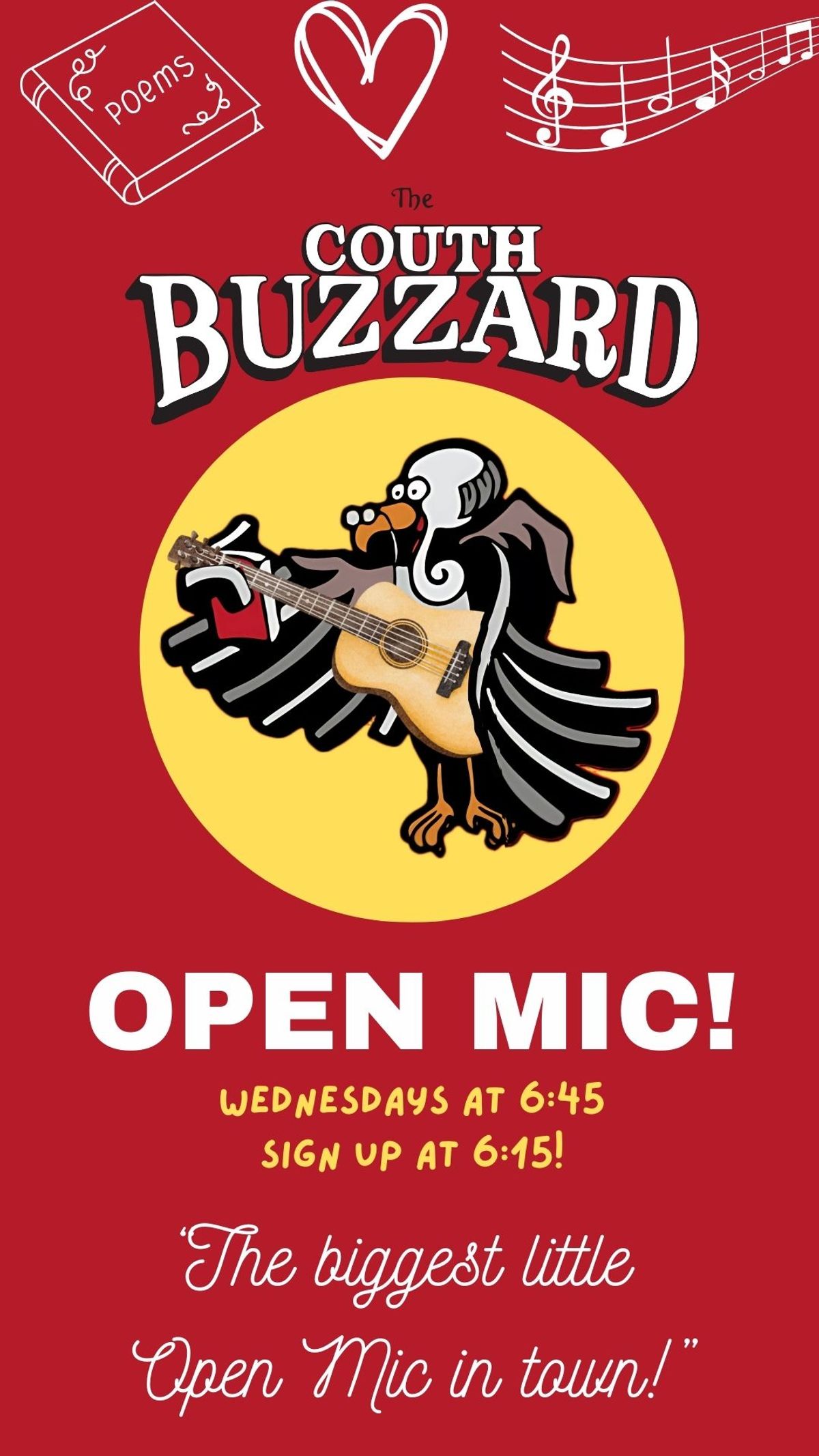 Open Mic at the Couth Buzzard at Couth Buzzard Books Espresso Buono ...