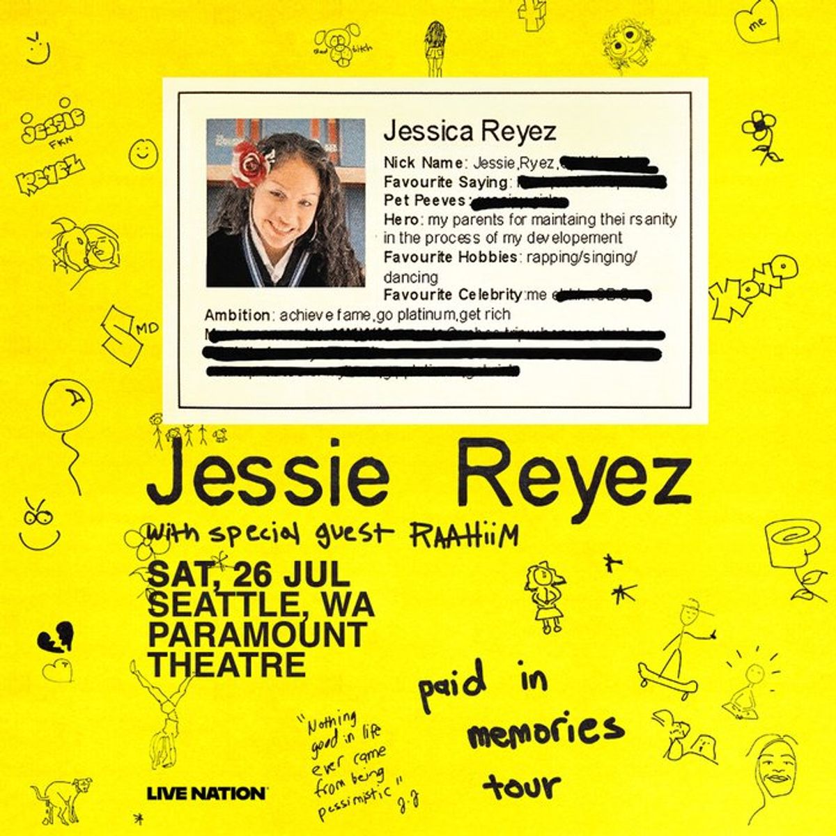 Jessie Reyez – Paid in Memories Tour at Paramount Theatre in Seattle ...