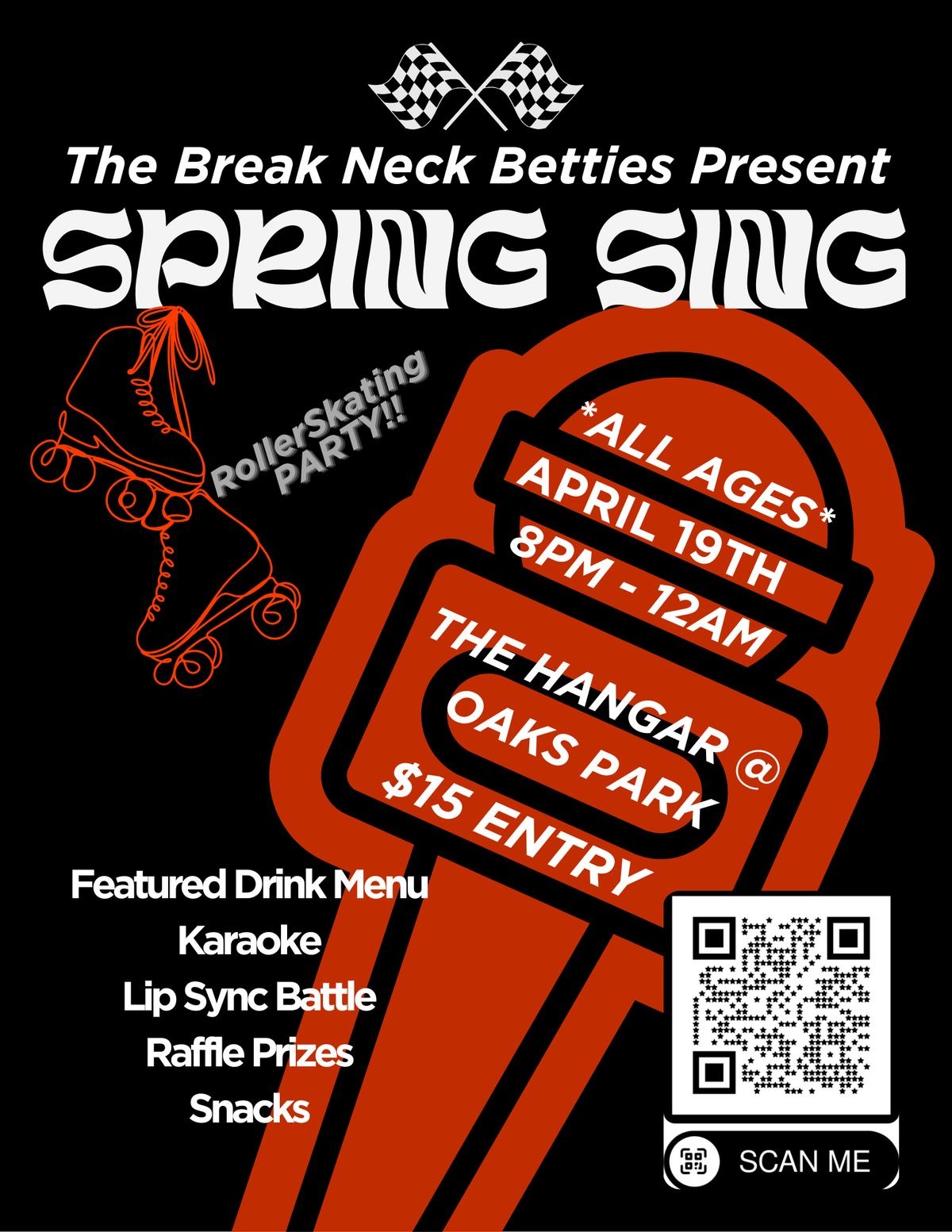 Spring Sing Rollerskating Karaoke Party at The Hangar at Oaks Park in ...