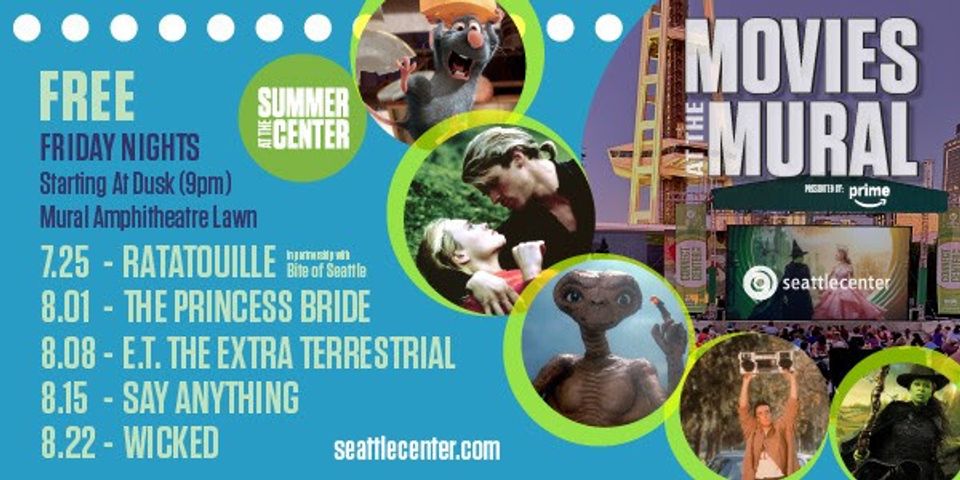 Movies at the Mural at Mural Amphitheatre in Seattle, WA - Every Friday ...