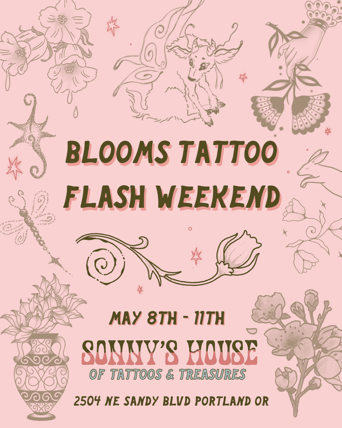 Blooms Tattoo Flash Weekend at Sonny's House of Tattoos and Treasures ...