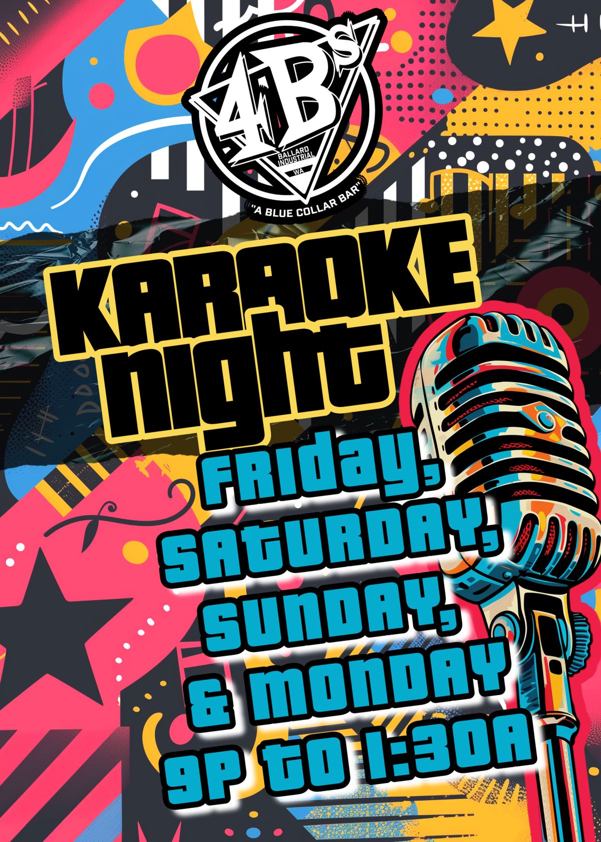 Karaoke at the 4Bs at 4Bs Tavern in Seattle, WA - Every Friday–Monday ...